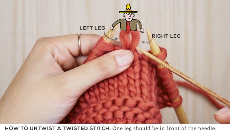 How to Untwist a Twisted Stitch - Sheep and Stitch