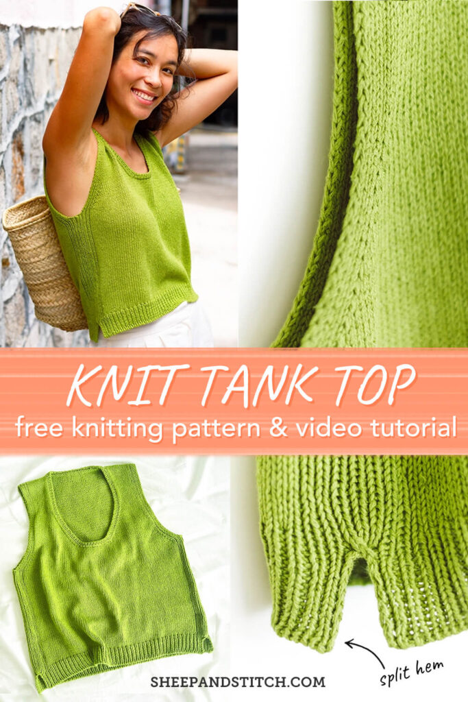 How to Knit a Tank Top (Free Knitting Pattern) - Sheep and Stitch